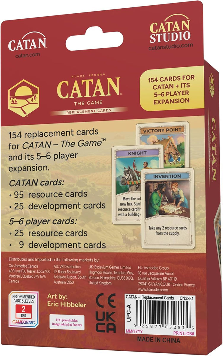 CATAN Base Game Replacement Cards Pack 6th Edition – Happy Go Lucky
