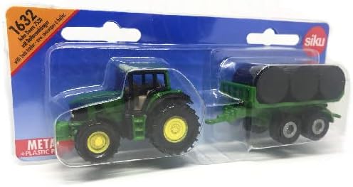 Siku 1632 1:87 John Deere 7530 Tractor With Bale Trailer – Happy Go Lucky