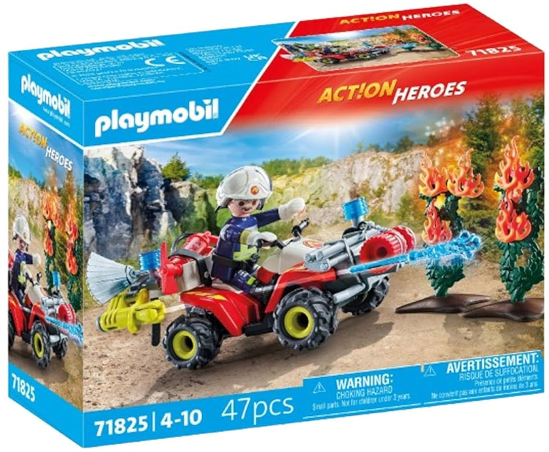 Playmobil 71825 Action Heroes Fire Rescue Quad with Water Shooting Can ...
