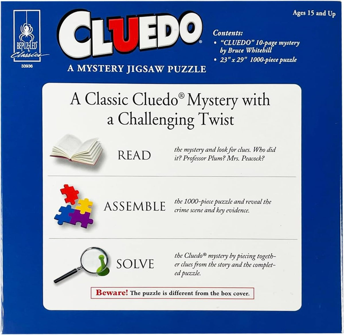 Bepuzzled Classic - Cluedo Mystery 1000 Piece Puzzle – Happy Go Lucky