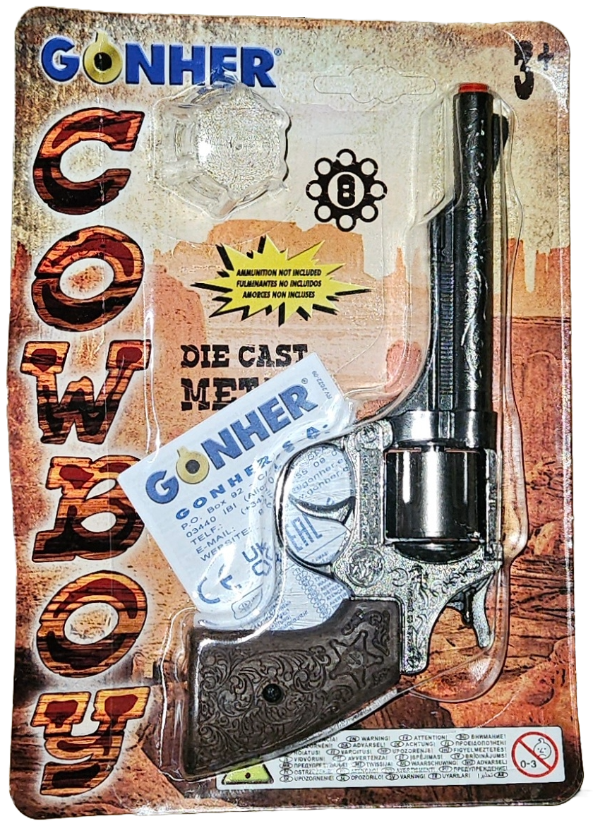 Gonher Wild West 8-Shots Metal Revolver – Happy Go Lucky