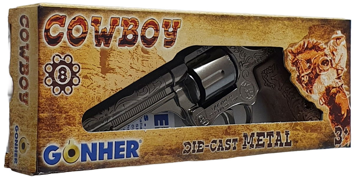 Gonher Wild West 8-Shots Metal Revolver – Happy Go Lucky