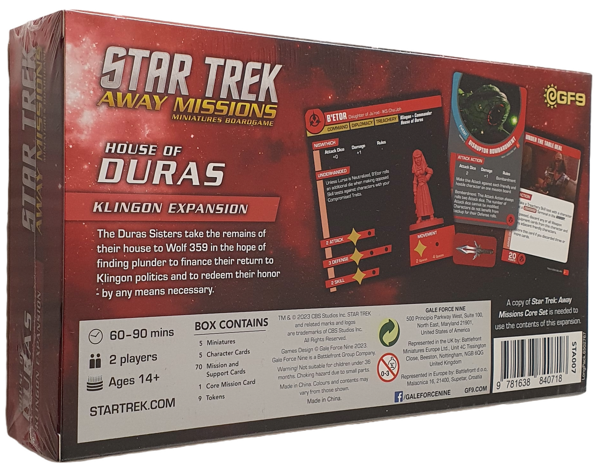 Star Trek Away Missions Expansion: The House of Duras - Klingon Expans ...