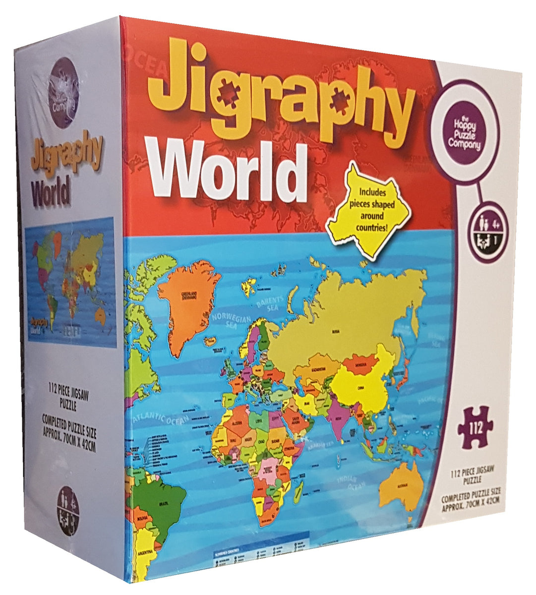 Jigraphy World Map 112p Puzzle – Happy Go Lucky